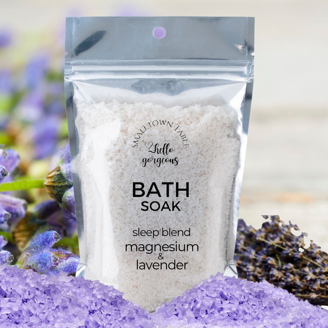 Magnesium Bath Salt Soak Set: Complete Wellness Trio: – Smalltown Table